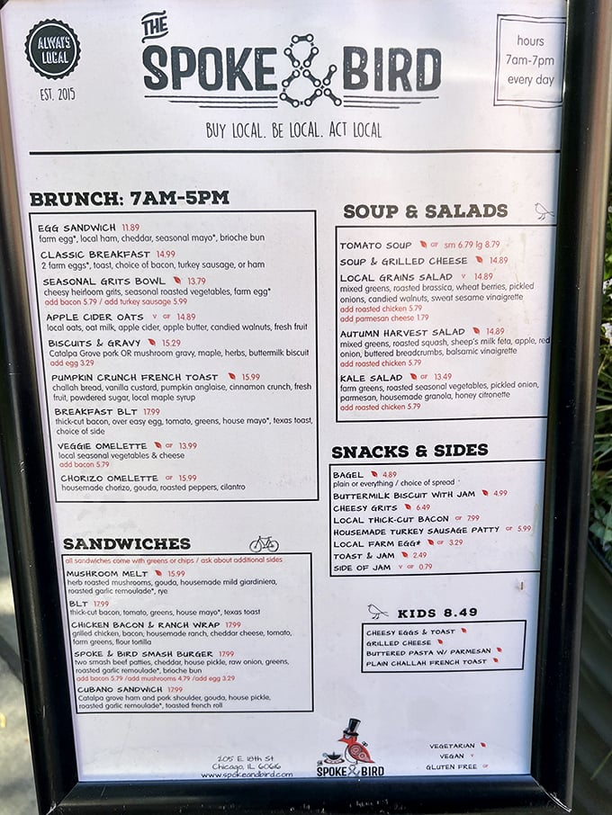 This menu isn't just a list of food—it's a love letter to local ingredients. Notice how "local" appears more times than your aunt mentions her crossfit routine.