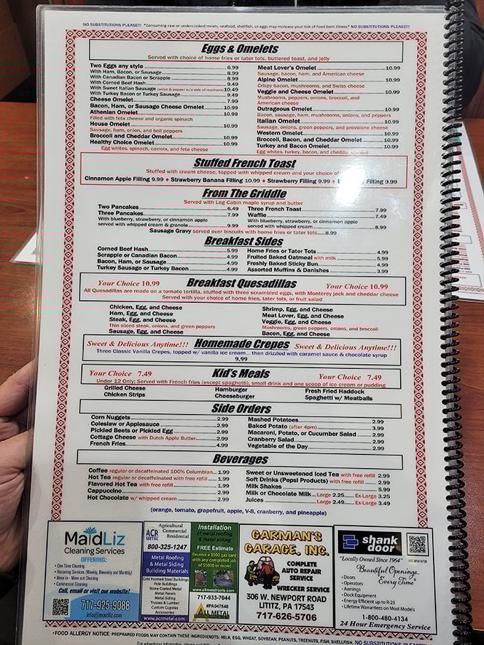 A menu so extensive it could double as light reading material. Decision paralysis has never been so delicious.