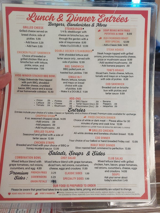 A menu that doesn't need fancy fonts or pretentious descriptions—just honest food that's kept Ohioans coming back for generations.