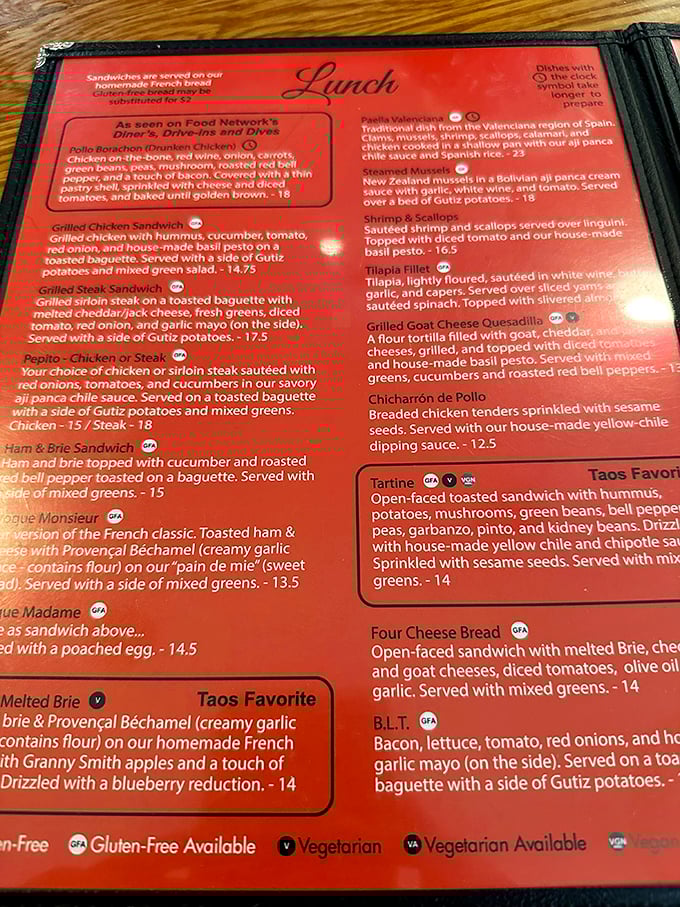 This menu reads like a love letter to fusion cuisine. Each description promises a culinary adventure that'll have you planning your next visit before the check arrives.