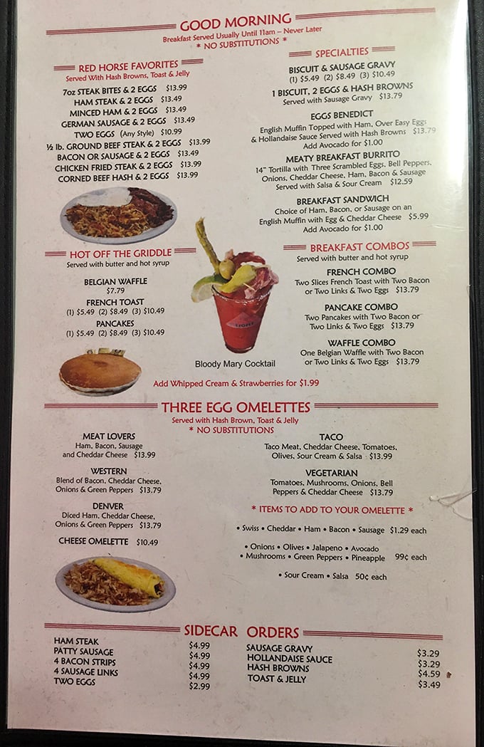 This isn't just a menu—it's a roadmap to happiness. The "NO SUBSTITUTIONS" warnings only confirm they've perfected these recipes decades ago.