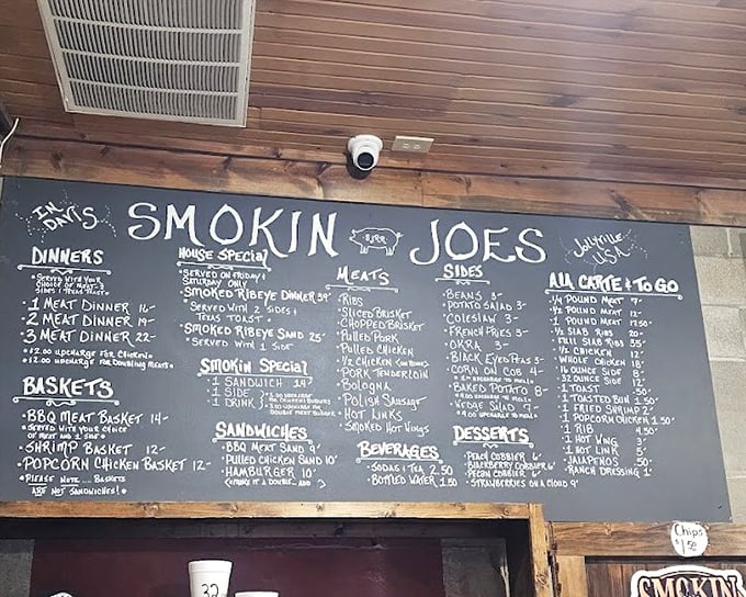 The chalkboard menu – a barbecue blueprint that's been perfecting happiness since before Instagram food pics were even a thing.