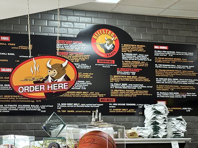 The menu board – a beautiful poem written in the language of beef, sausage, and all things Chicago. Choose your own adventure!