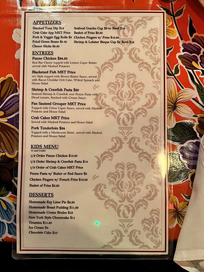 The menu reads like a love letter to Gulf Coast cuisine – straightforward dishes executed with the kind of care that makes you want to high-five the chef.