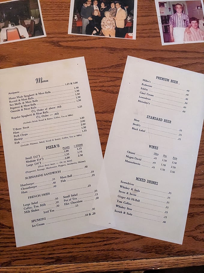This vintage menu isn't just a piece of nostalgia—it's a historical document showcasing prices that make modern diners do a double-take and smile.