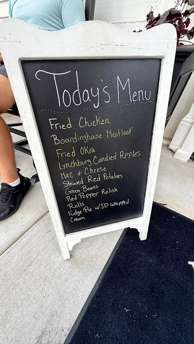 Today's menu reads like a love letter to Southern cuisine. That fudge pie with whipped cream isn't just dessert—it's the grand finale.