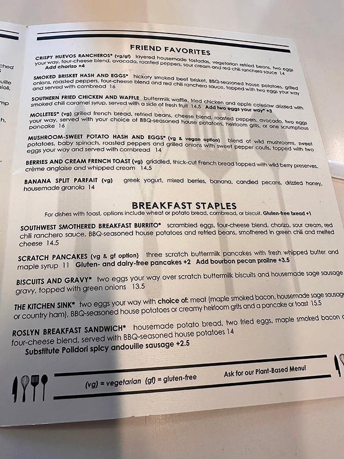 The menu reads like a love letter to Southern comfort with Colorado flair. "Friend Favorites" isn't just cute marketing—these dishes have earned their loyal following.