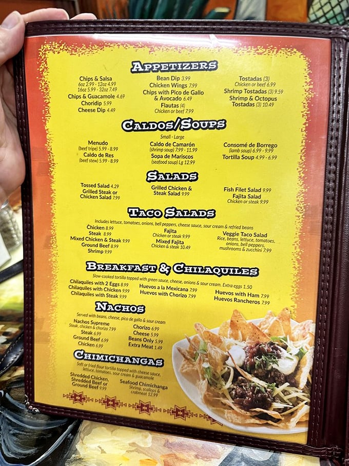 This menu isn't just a list of dishes—it's a treasure map to flavor country, with each item a delicious X-marks-the-spot.