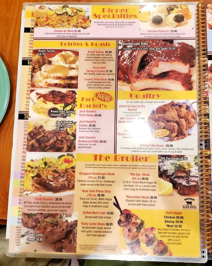 The menu at Marietta Diner isn't just extensive—it's a novel with pictures that requires intermission snacks just to read through.