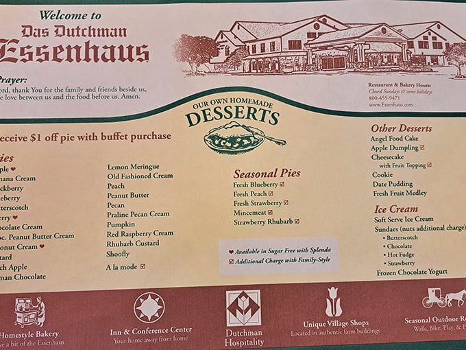 That dessert menu isn't just a list—it's a roadmap to happiness. Pro tip: start planning your pie selection before the main course arrives.