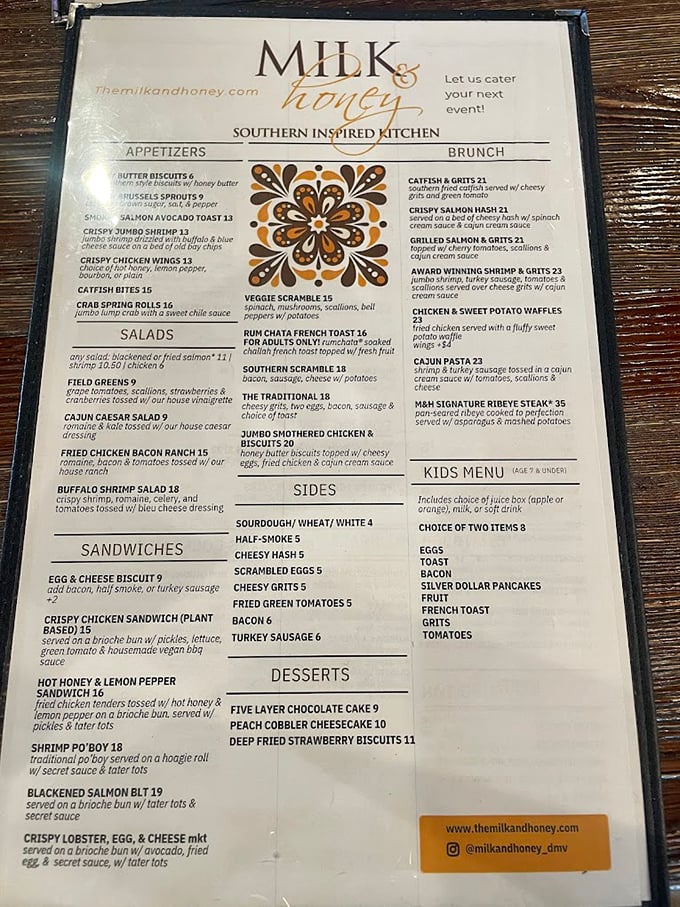 This menu isn't just reading material—it's a roadmap to happiness. The only wrong turn? Not ordering enough to sample everything.