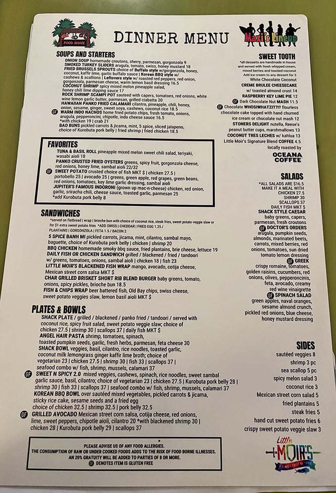 A menu that reads like a love letter to seafood enthusiasts. Decision paralysis has never been so delicious.