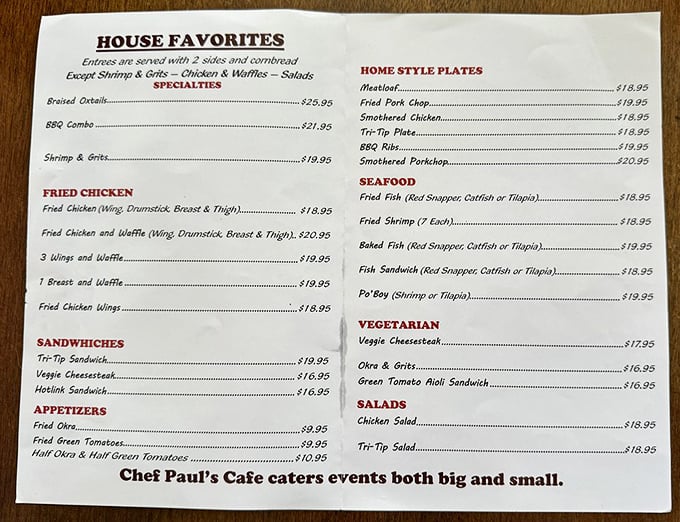 This menu isn't just a list of dishes—it's a roadmap to happiness. The "House Favorites" section should be renamed "Life Changers."