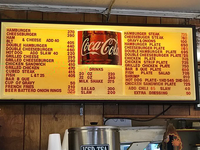 A menu board that hasn't needed updating because perfection doesn't require renovation. Simple choices, extraordinary results.