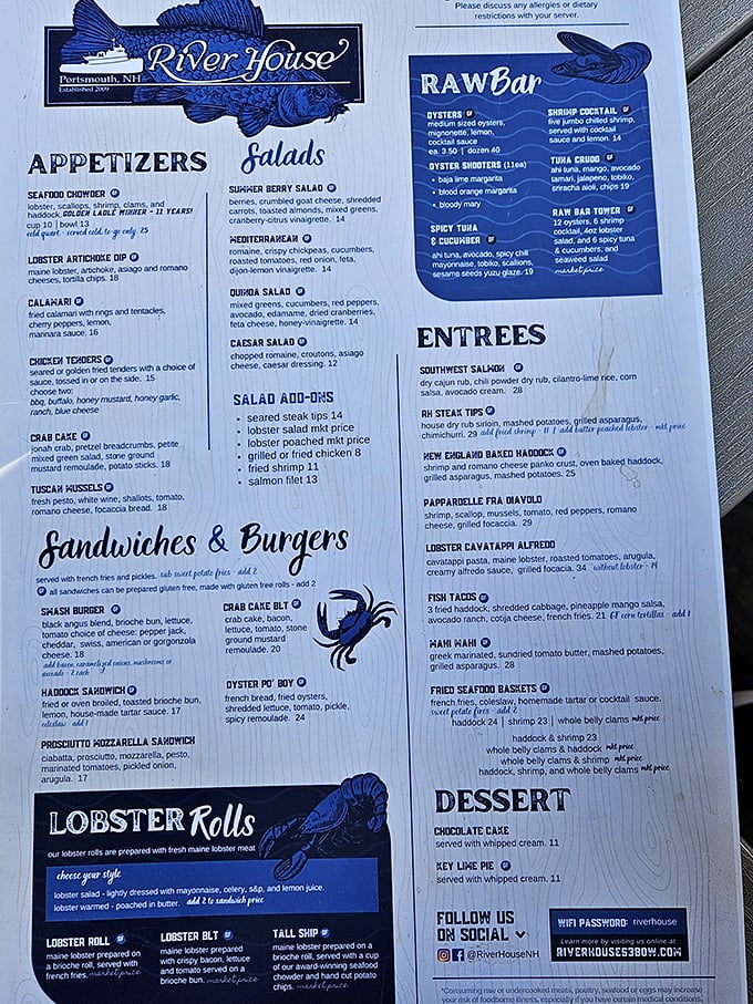 The menu reads like a love letter to New England's waters – from raw bar treasures to lobster rolls that'll make you weep with joy.