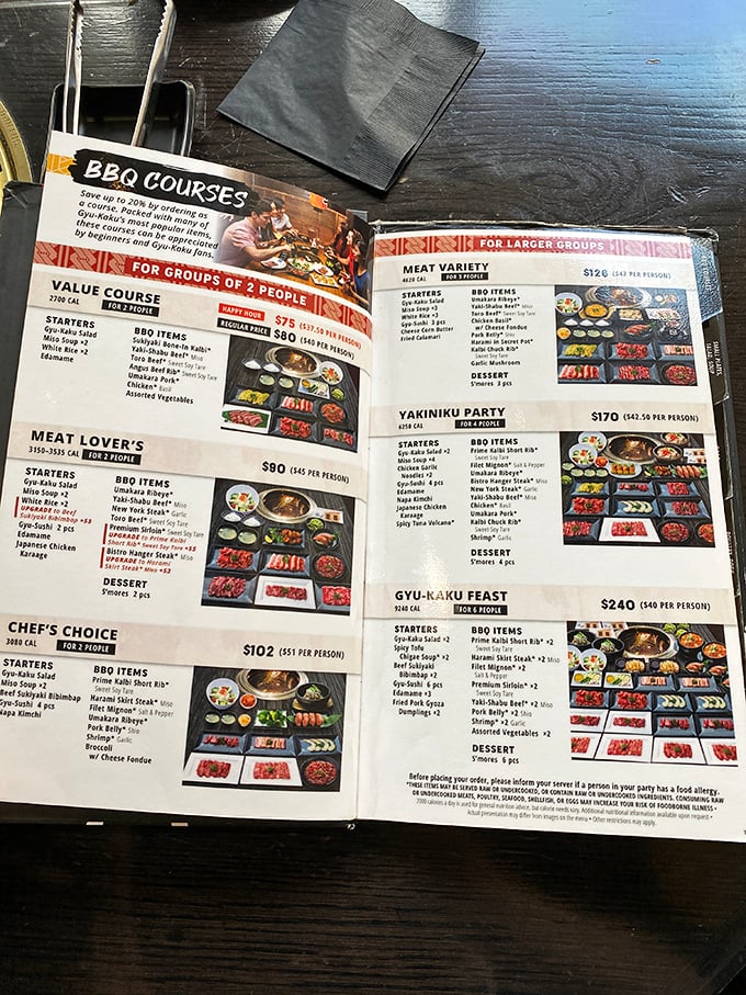 The menu reads like a choose-your-own-adventure novel where every path leads to deliciousness. Plot twist: you're the chef!
