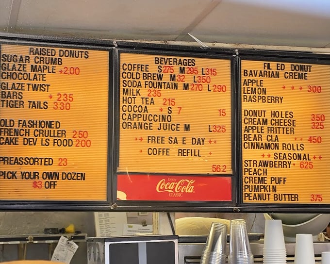 This menu board hasn't changed in decades—proof that when you've perfected something, innovation is just showing off.
