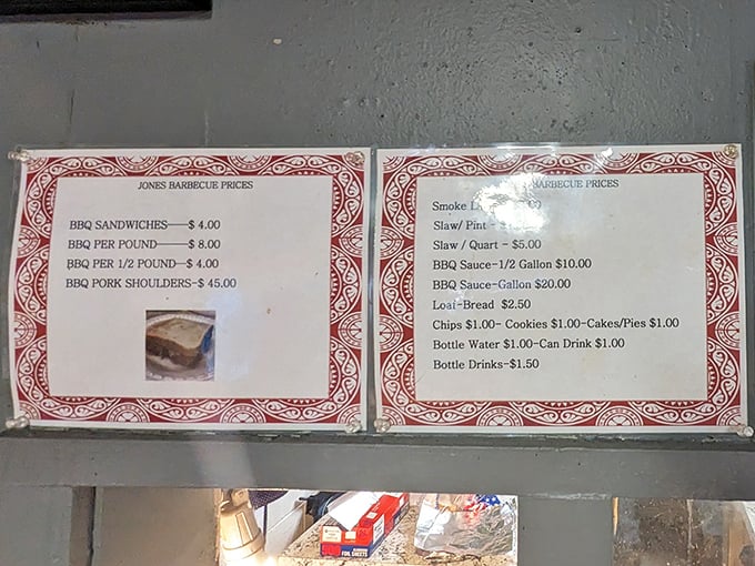 The menu board tells you everything you need to know – this place isn't about endless options, it's about perfecting the essentials.