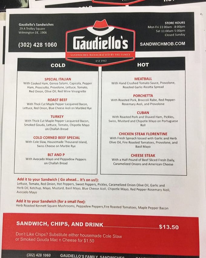 This menu isn't just a list—it's a roadmap to sandwich nirvana. Each option promises a different kind of delicious journey.