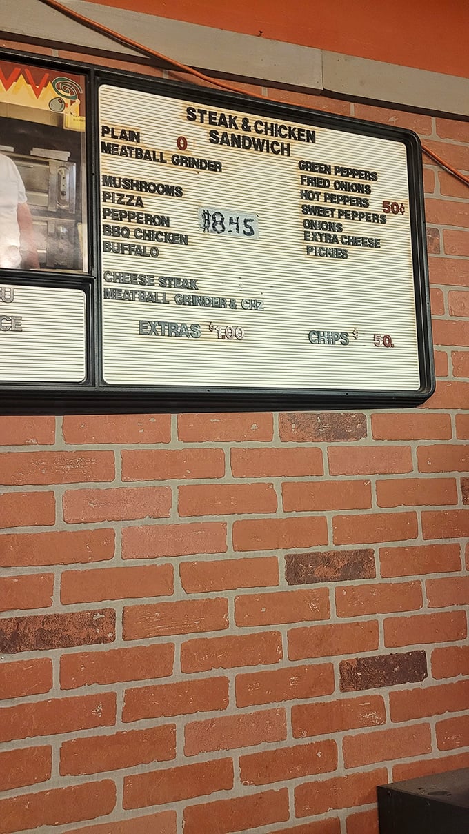 A menu board that hasn't changed in decades—because perfection doesn't need updating. Simplicity at its most delicious.
