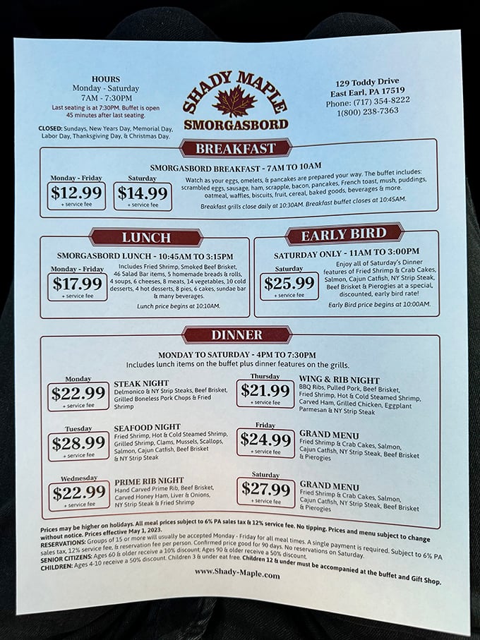 The menu board – a roadmap to gastronomic bliss that changes daily. Notice how "diet" isn't mentioned anywhere? That's intentional.