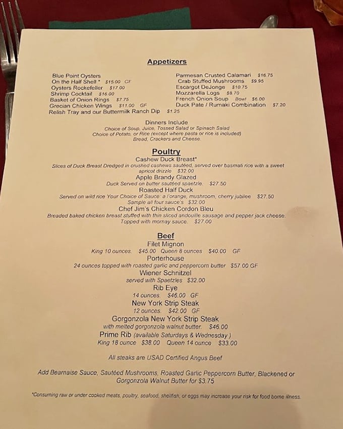 A menu that reads like a love letter to Wisconsin supper club traditions. No molecular gastronomy here—just honest food that satisfies the soul.