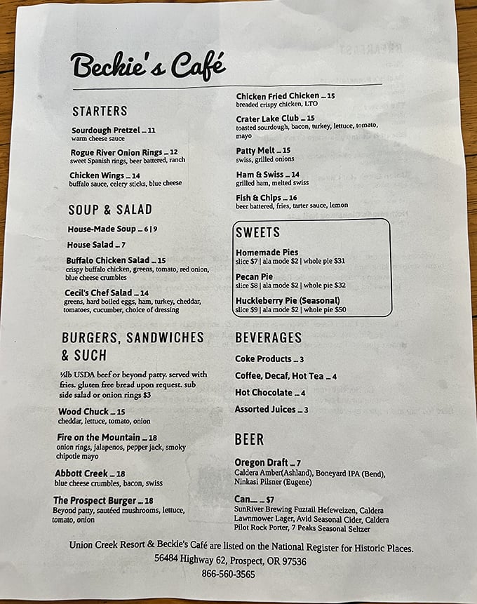 A menu that reads like your grandmother's recipe box, if she ran a restaurant.