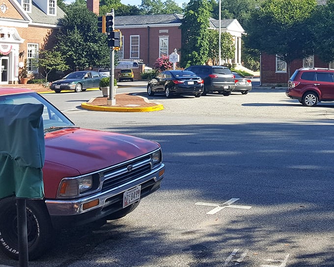 Even the parking spots in Chestertown have character – this intersection near the courthouse feels like a Norman Rockwell painting come to life.