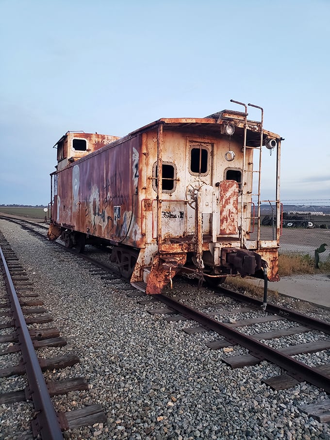 This weathered caboose stands as a rusty reminder of Lompoc's railroad history—the ultimate tiny home fixer-upper for the truly ambitious retiree.