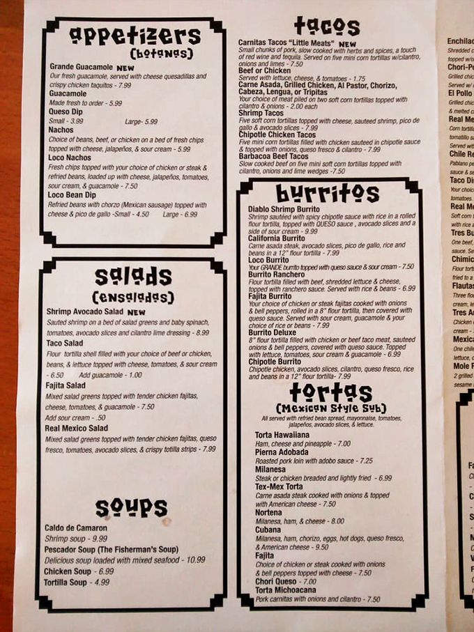 The menu reads like a treasure map of regional Mexican specialties, each description a tantalizing clue to your next favorite dish.