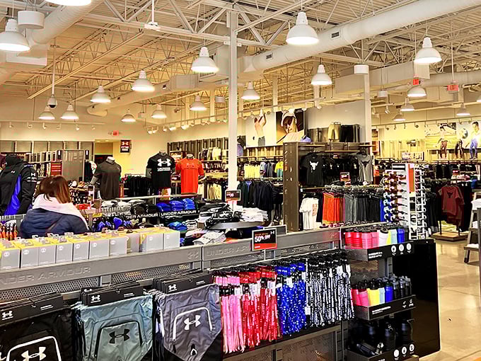 Under Armour's kingdom of athletic wear, where weekend warriors and actual athletes alike find their armor at prices that don't require a second mortgage.