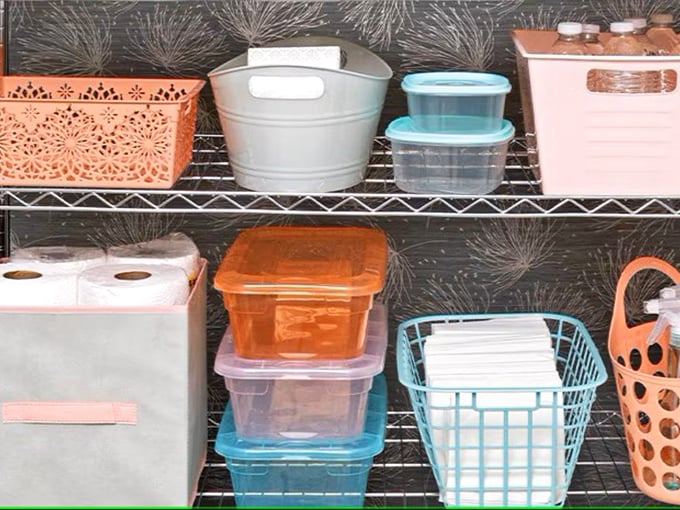 Storage solutions in every color of the rainbow – because adulting means getting excited about containers that match your décor.