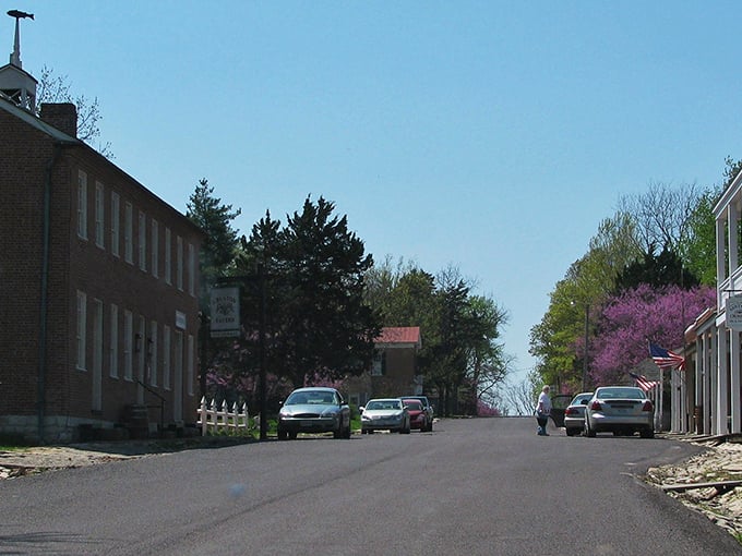Arrow Rock's main drag looks like Hollywood's idea of perfect small-town America, but this one's real.