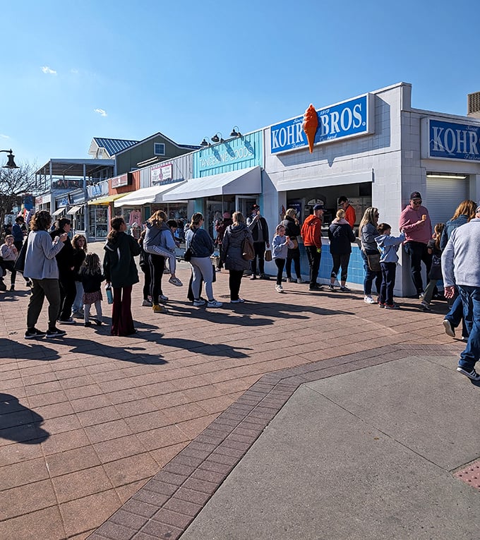 Smiling faces and Kohr Bros. ice cream create the perfect recipe for seaside happiness and summer memories.