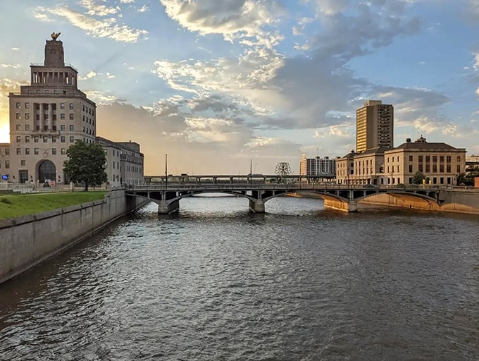 Cedar Rapids' downtown skyline – where big city architecture meets small town prices in perfect midwestern harmony.