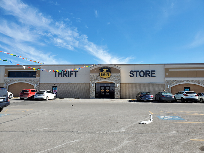 City Thrift's grand entrance says it all—this isn't just shopping, it's an expedition into the land of incredible deals.