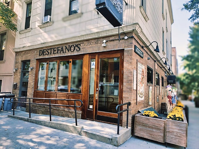 Brick, awning, and beautiful steaks waiting inside—this Brooklyn corner spot doesn't need to shout about its excellence.