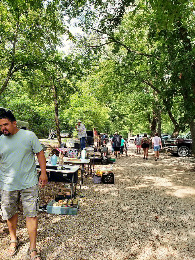 Under nature's canopy, Dog Trade creates the perfect outdoor shopping sanctuary for treasure hunters.