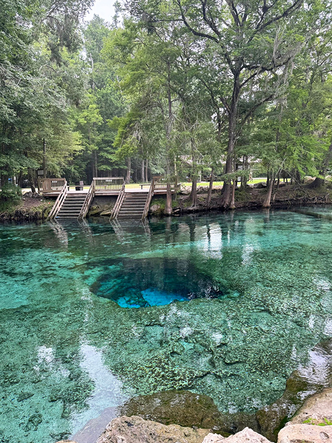 Florida's natural swimming pool! Ginnie Springs' turquoise waters make the Caribbean look like it needs to up its color game.