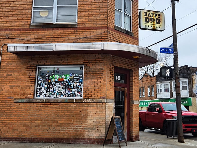 Happy Dog's brick corner location feels like discovering a neighborhood secret everyone should know.