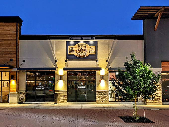Modern meets mouthwatering at this sleek Idaho Falls spot where contemporary design serves up classic comfort.