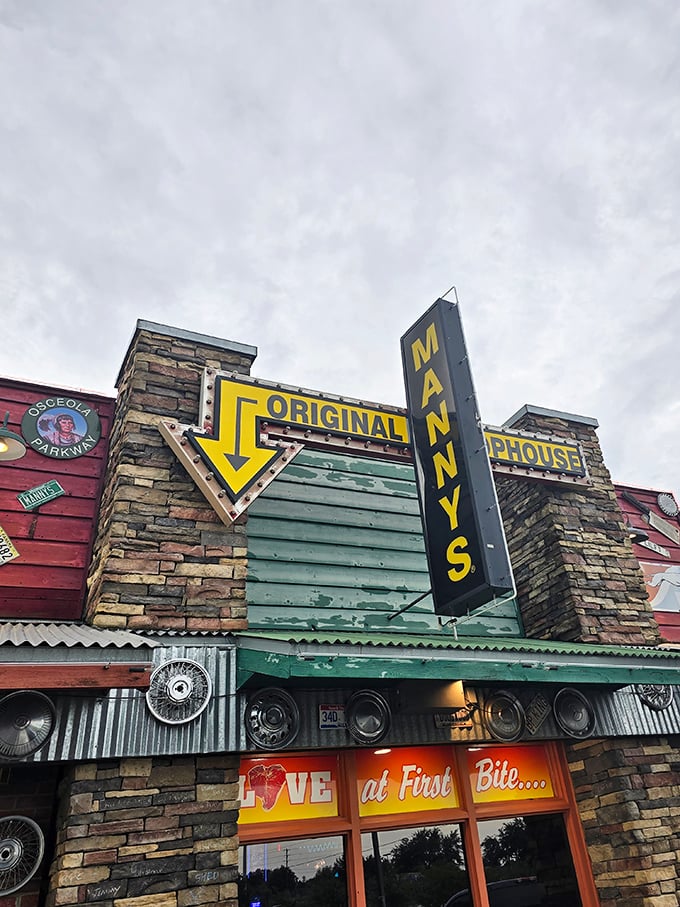 When a sign promises "Love at First Bite," it better deliver. Manny's vintage roadside charm is just the appetizer.
