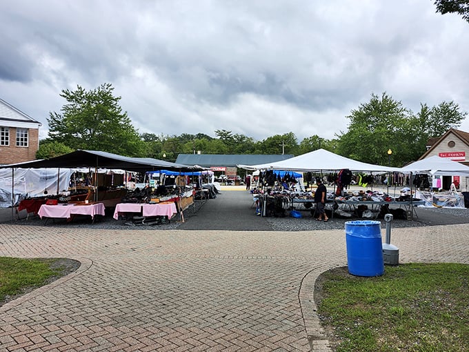 Weekend warriors set up camp in this bustling bazaar where every tent holds potential treasures.