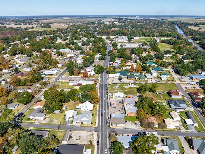 Tree-lined streets in St. Martinville offer natural beauty and lower utility bills – Mother Nature's two-for-one special for budget-conscious retirees.