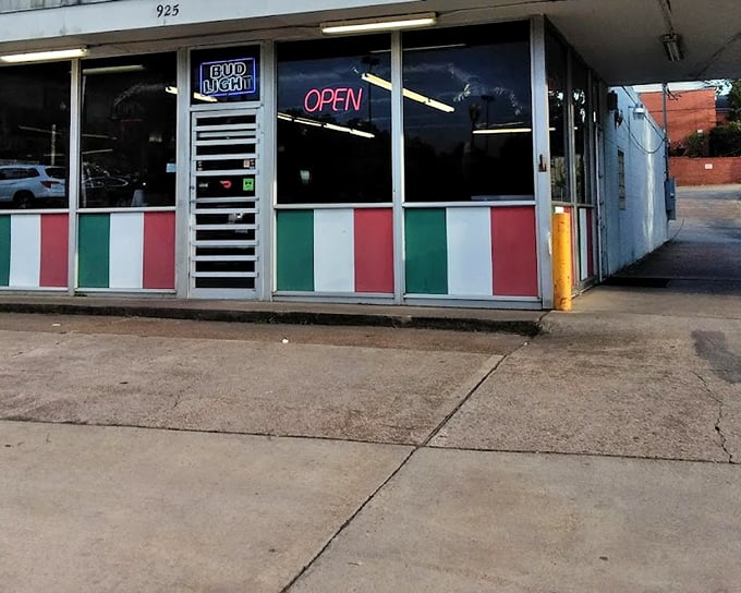 The Pizza Shack's humble facade proves that great food doesn't need fancy packaging to shine.
