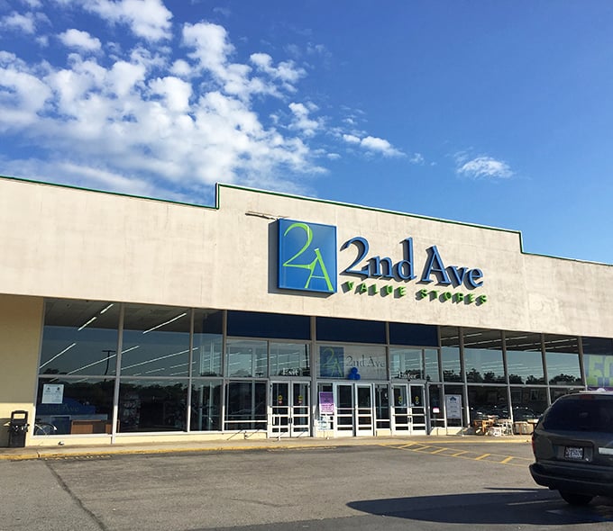 Blue skies and blue signage—2nd Ave Laurel offers a superstore experience without the super prices.