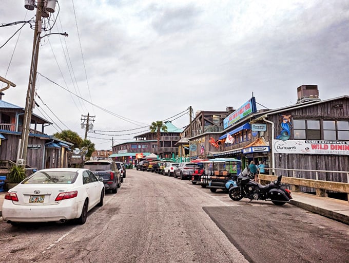 Stars and stripes and island life! Cedar Key's colorful cottages look like they're having their own little parade every day of the year.