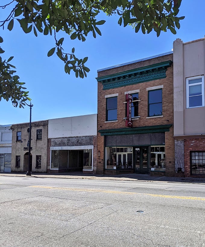 These historic facades in Dothan hide modern bargains behind century-old charm—like finding vintage prices in today's economy.