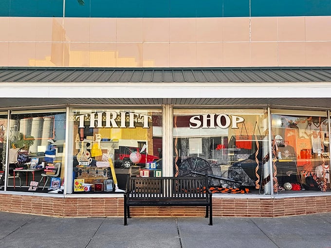 Those display windows tease the treasures inside, like previews of coming attractions at your favorite old movie theater.