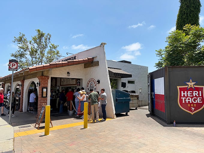 BBQ worth waiting for! Heritage Barbecue's mission-style building houses some of California's most sought-after smoked meats.